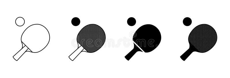 Table Tennis Ping Pong Racket and Ball Vector Illustration Stock Vector ...