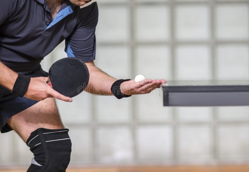 Table Tennis Player Serving Stock Photo - Image of match, player: 50902370