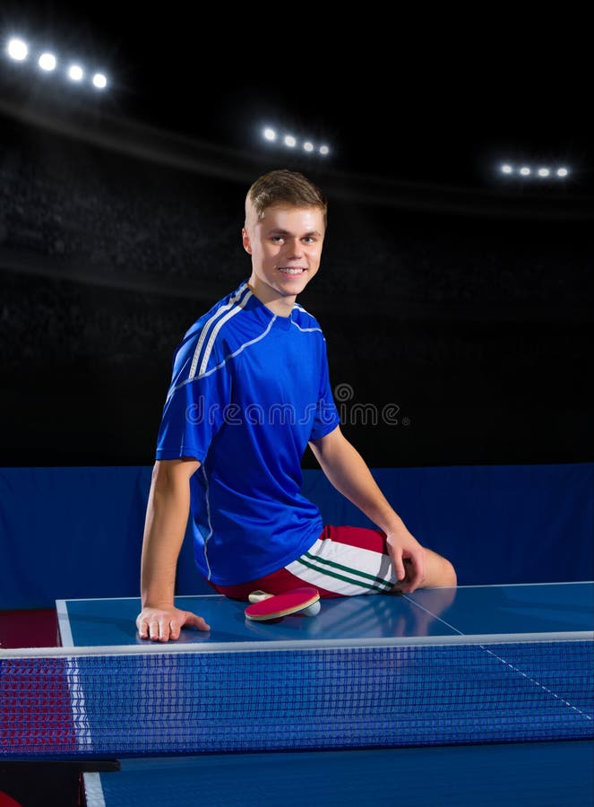 Table Tennis Player at Sports Hall Stock Image - Image of activity ...
