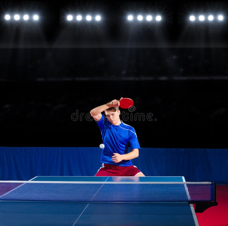 Table tennis player stock photo. Image of paddle, ping - 53842216