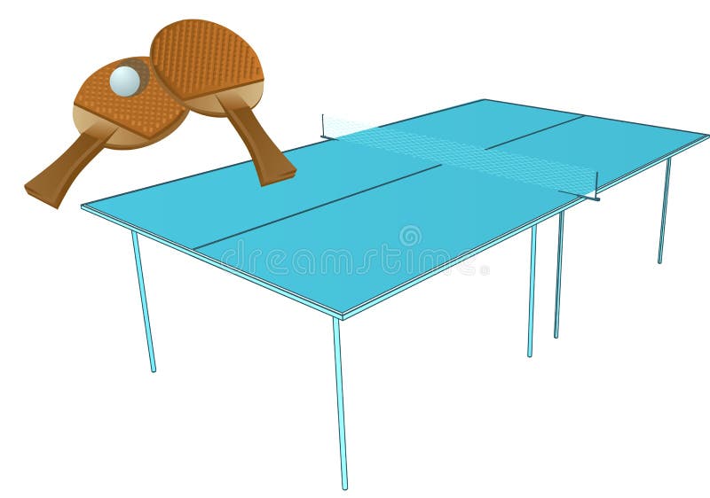 Table tennis with racet stock illustration. Illustration of competition ...