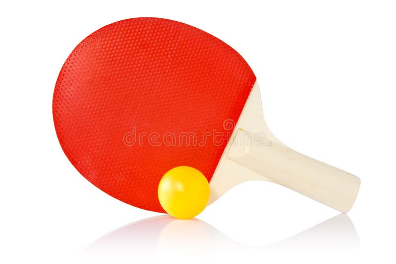 Table-tennis Racket And Ball Stock Photo - Image of pong, recreation ...