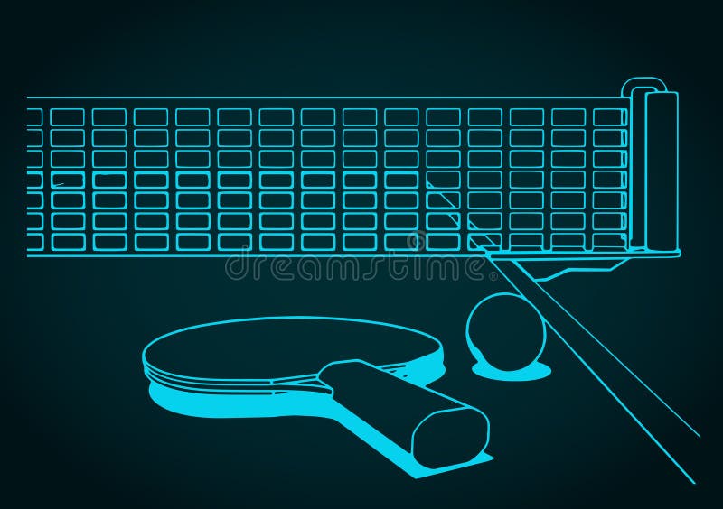 Table Tennis with Racket and Ball Close Up Stock Vector - Illustration ...