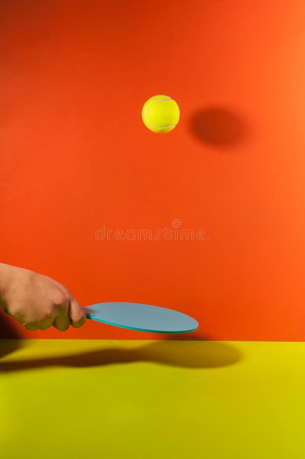 Table Tennis Racket with Ball Stock Photo - Image of fitness ...