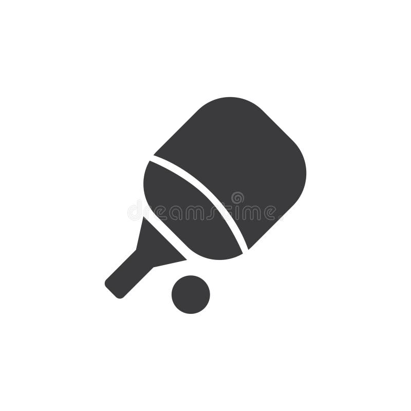 Table Tennis Racket and Ball. Vector Illustration Decorative Design ...