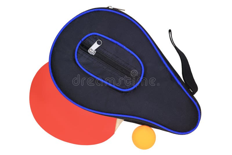 Table Tennis Racket Next To the Cover and Ball Stock Image - Image of ...