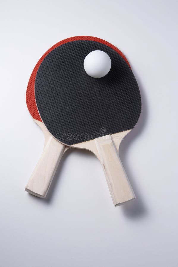 Table Tennis Racket and Ping Pong Ball Stock Image - Image of ball ...