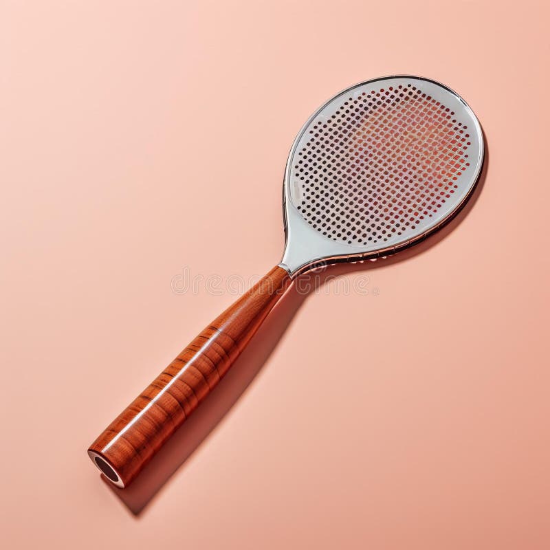 Table Tennis Racket with Shiny Bumpy Texture on White Background Stock ...