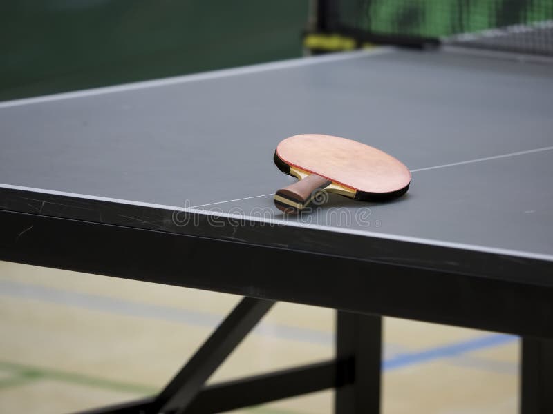 Table Tennis Racket on Table Stock Photo - Image of challenge, pingpong ...