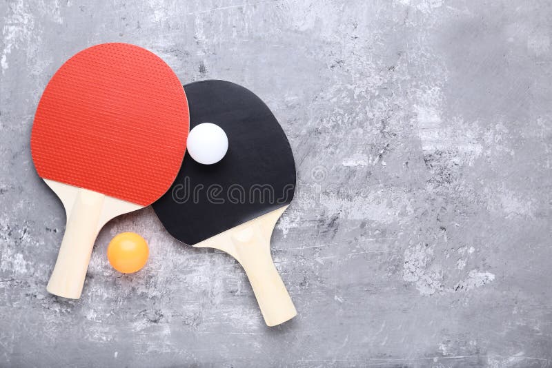Table Tennis Rackets with Balls Stock Image - Image of racquet, pong ...