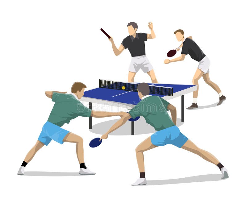 Table tennis two. stock vector. Illustration of pong - 95821402