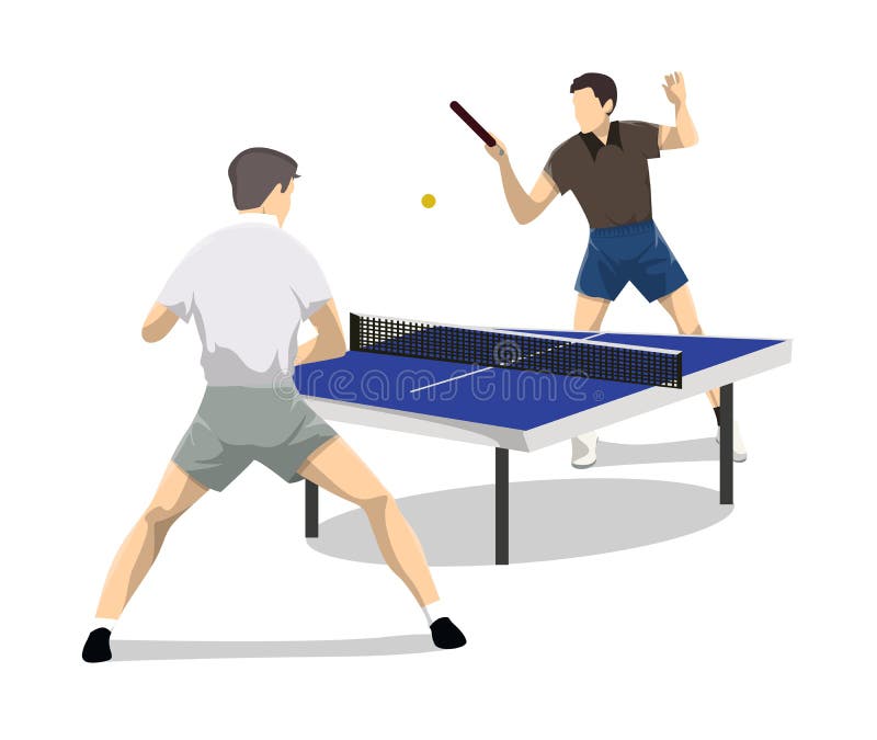 Table tennis two. stock vector. Illustration of olympic - 95094470