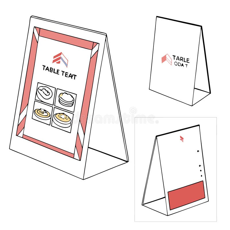 Table Tent Card Display Template with Room for Your Branding or Design ...