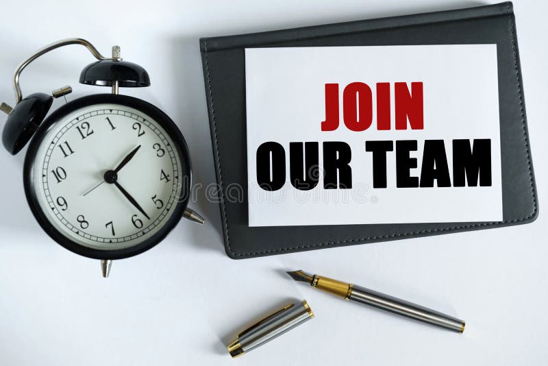 On the Table There is a Clock, a Pen, a Notebook and a Card on Which ...