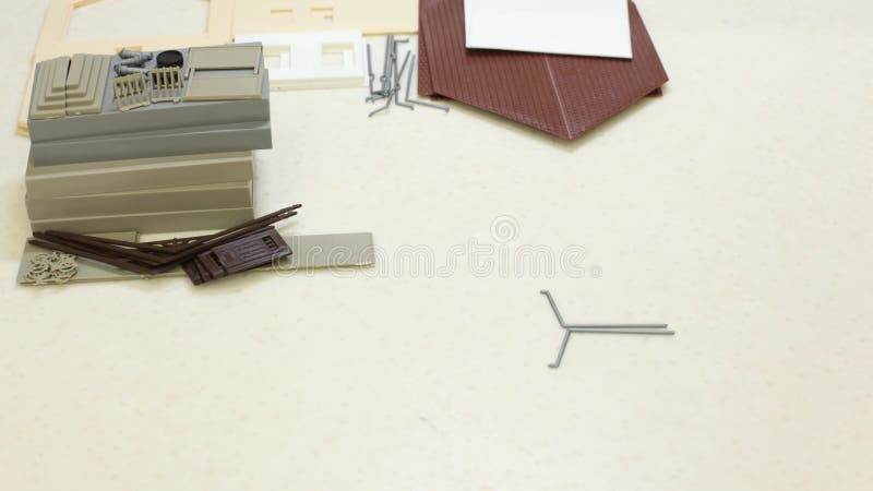 On the Table There are the Details for the Model Stock Footage - Video ...