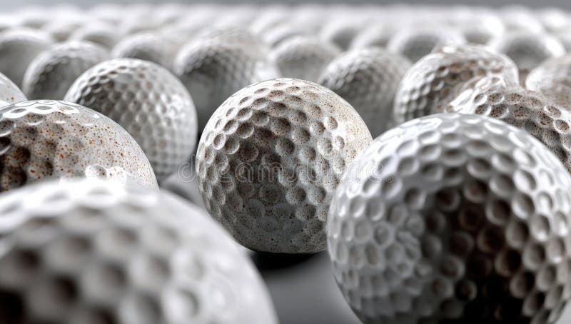 On a Table, There Exists a Stack of Perfectly Arranged White Golf Balls ...