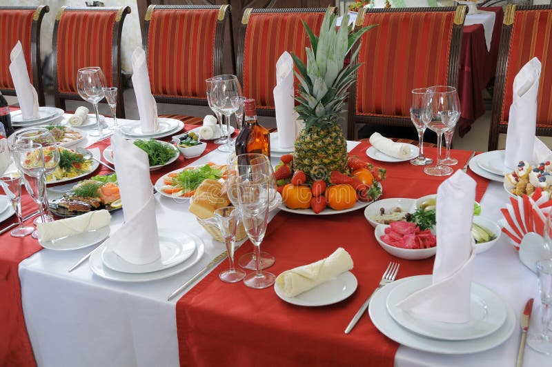 On a Table There is a Lot of Food. Stock Image - Image of serve, boiled ...