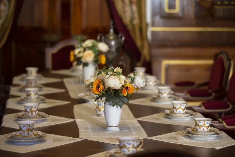 On the Table There is a Vase with Flowers Stock Image - Image of glass ...