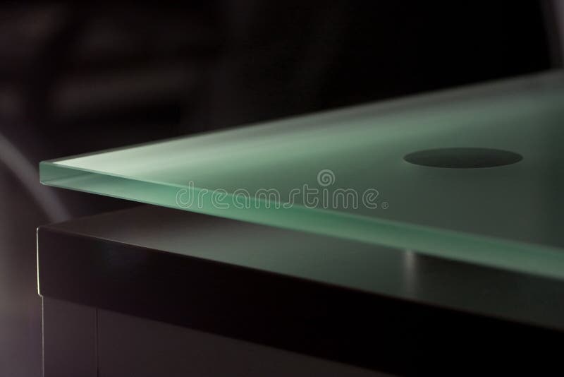 Table of thick glass stock image. Image of modern, painting - 8994311