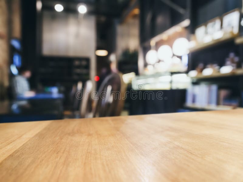 Table Top Counter Coffee Shop Cafe Restaurant Background Stock Photo ...