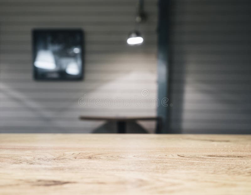 Table Top Counter Bar with Blurred Cafe Background Stock Photo - Image ...