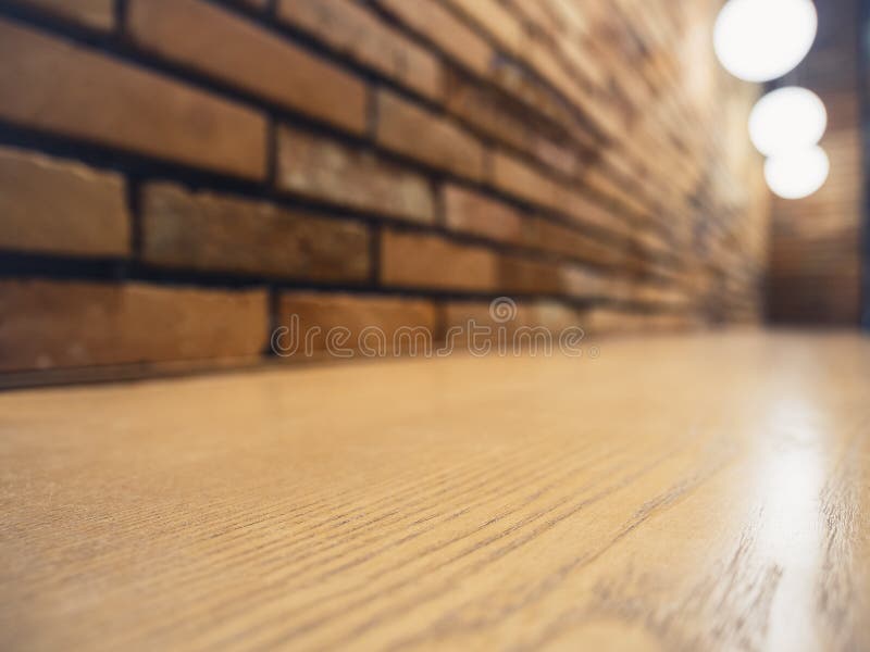 Table Top Counter Bar Lights Decoration Restaurant Brick Wall Stock ...