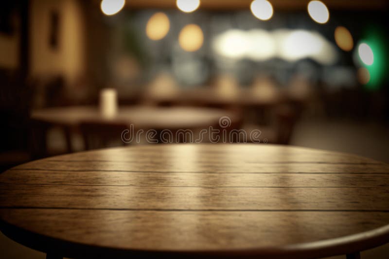 Table Top Counter of Coffee Cafe or Restaurant Copy Space for Display ...