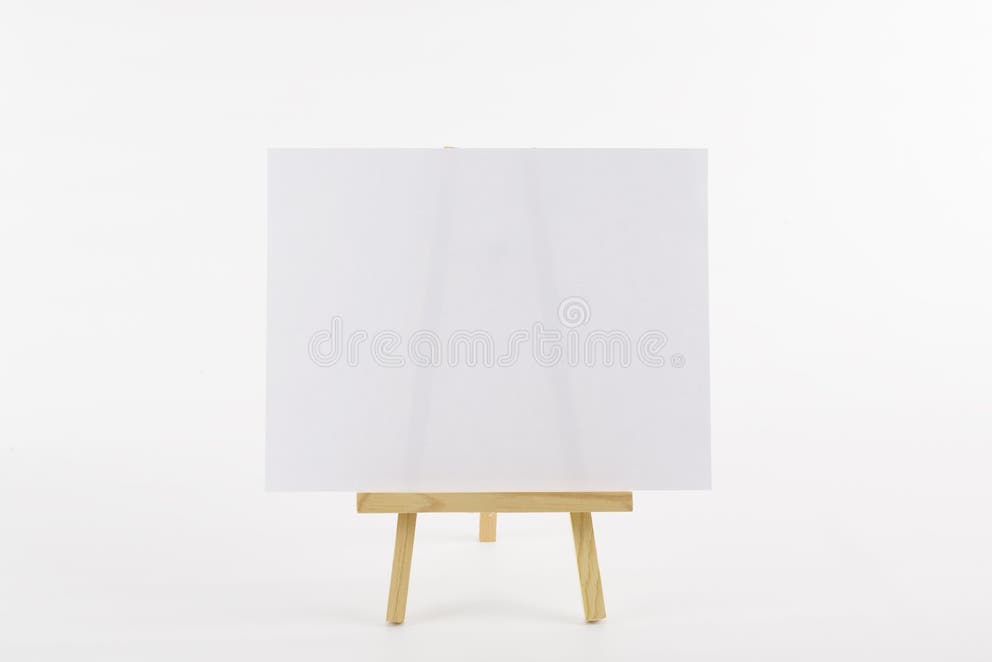 Table Top Easle with Blank Paper Stock Image - Image of easel, message ...