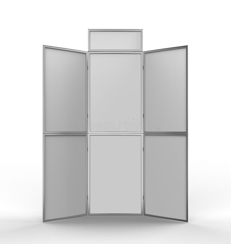 Table Top Folding Display Board for Trade Show. 3d Render Illustration ...