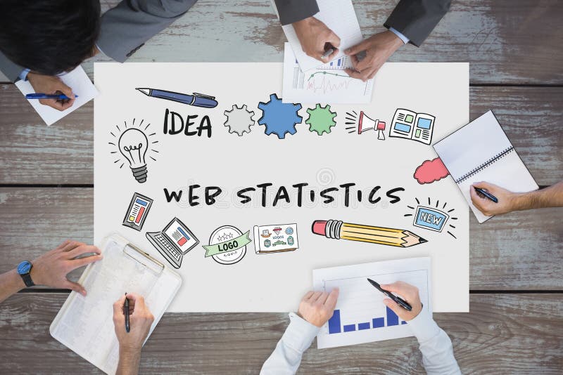 Table Top Meeting with Web Graphics Stock Image - Image of idea ...