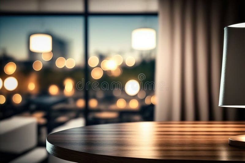 Table-top View of beside Table or Nightstand at Hotel Room. Flawless ...