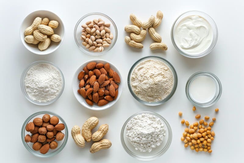 A Table Topped with Bowls Filled with Different Types of Food ...
