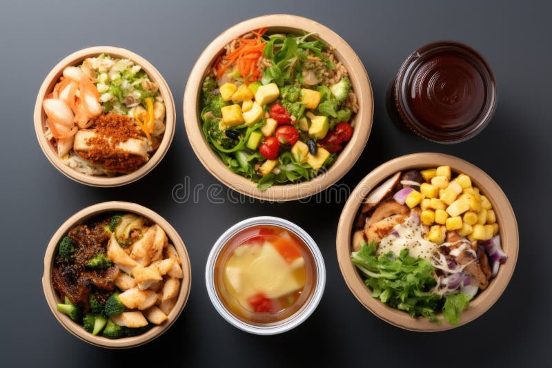 A Table Topped with Bowls of Food and Condiments. Perfect for Food and ...