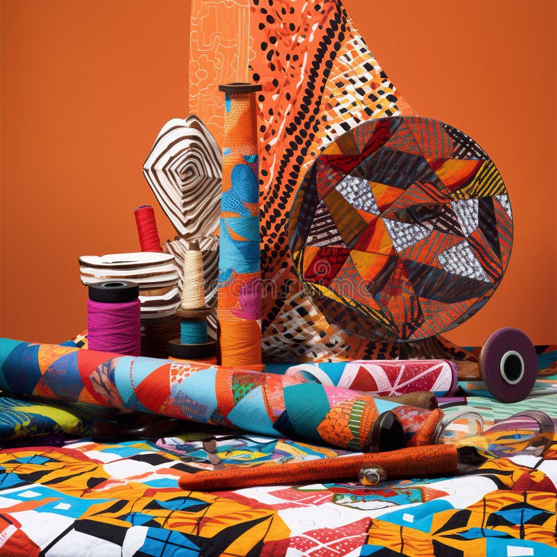 A Table Topped with Lots of Different Colored Items. AI Generative ...