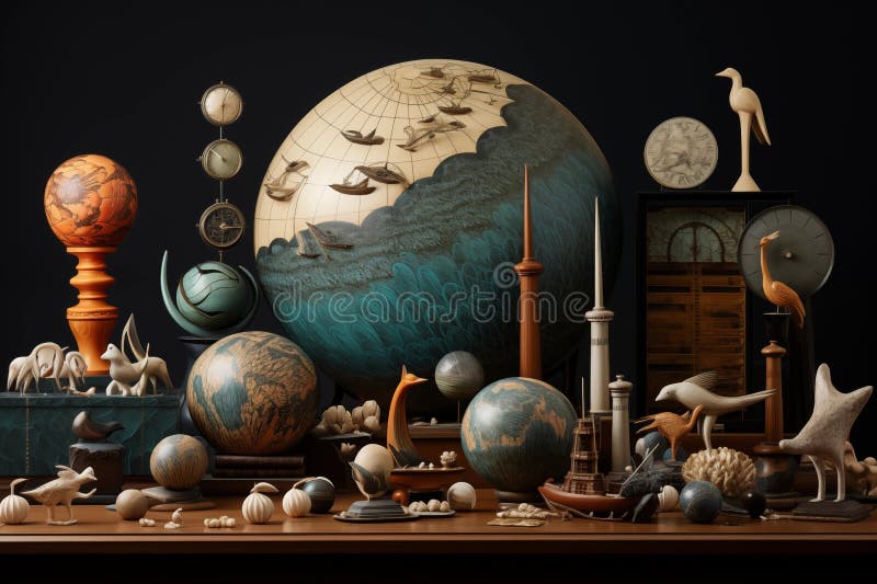 A Table Topped with Lots of Different Types of Clocks. Ai Generated ... A Table Topped with Lots of Different Types of Clocks. Ai Generated ...