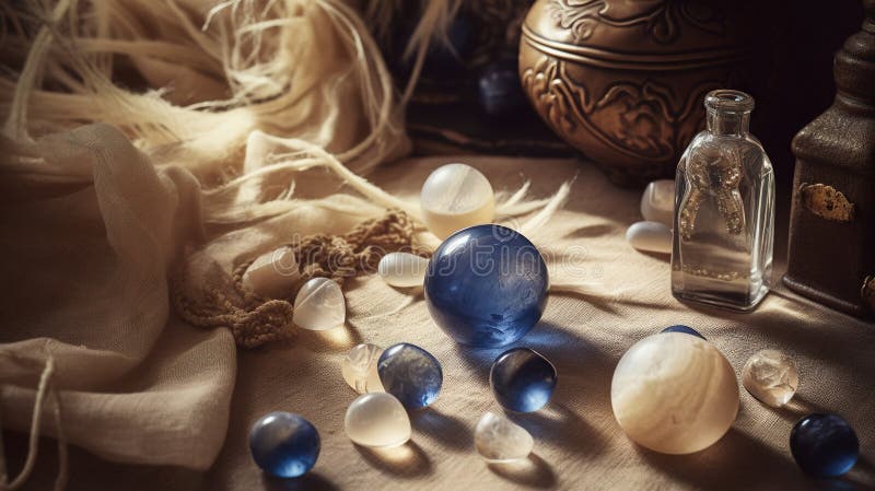 A Table Topped with Lots of Different Types of Glass Items Stock ...