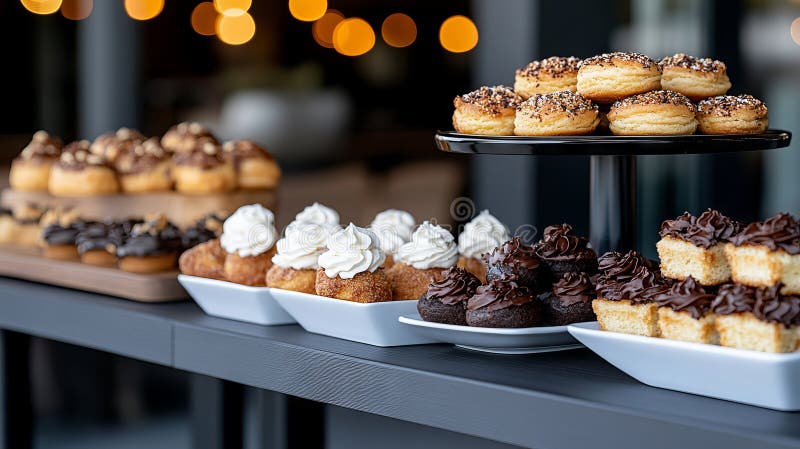 Table Topped Lots Different Types Pastries Stock Photos - Free ...