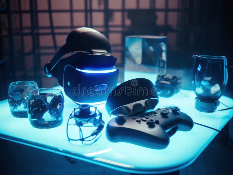 A Table Topped with Video Game Controllers and Controllers. AI ...