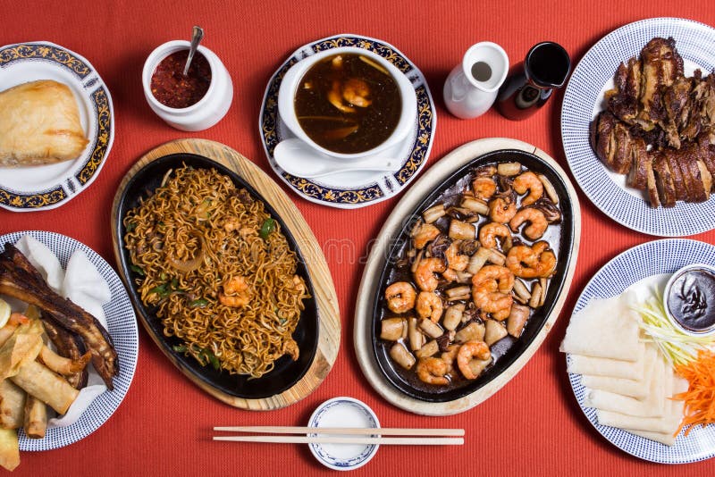Table with Traditional Chinese Food Stock Photo - Image of china ...
