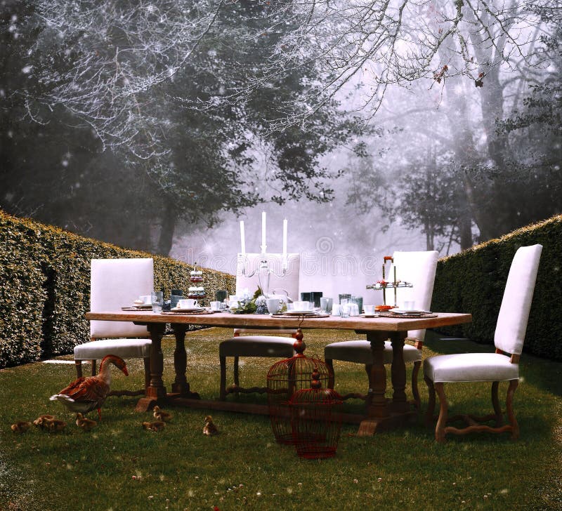 Table, Tree, Furniture, Home Stock Image - Image of furniture, backyard ...