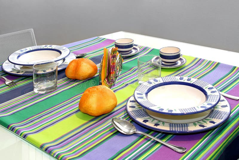 Table for two stock image. Image of bread, kitchenware - 9094919