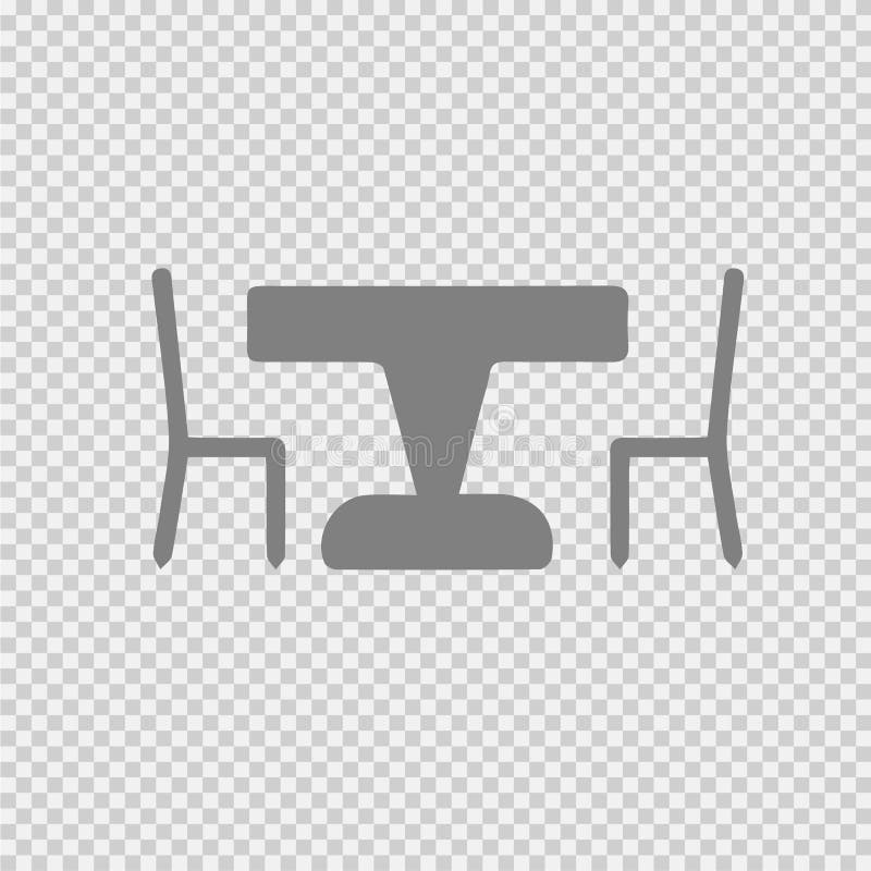 Table and Two Chairs Vector Icon Stock Vector - Illustration of icon ...