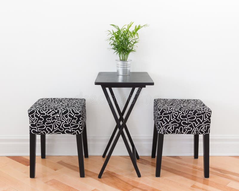 Table for Two Decorated with Green Plant Stock Image - Image of home ...