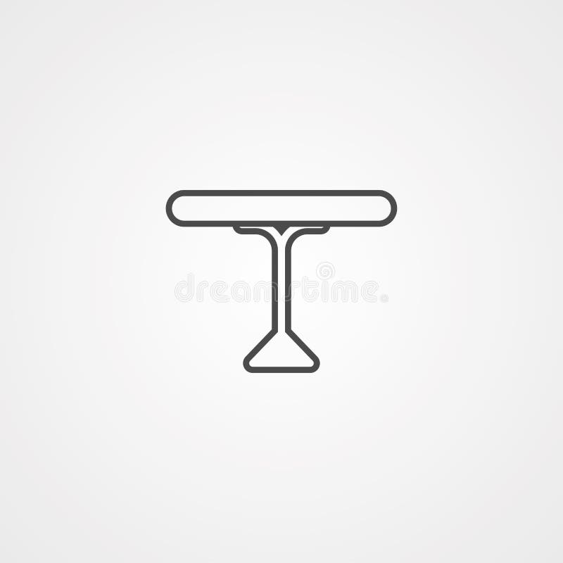Table Vector Icon Sign Symbol Stock Vector - Illustration of decoration ...