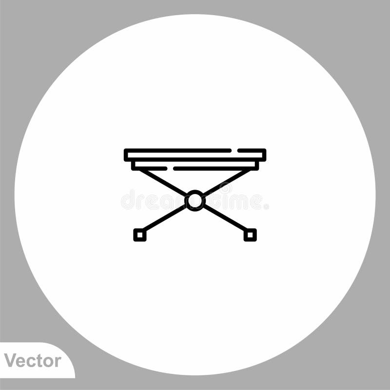 Round Table Vector Icon Sign Symbol Stock Vector - Illustration of ...