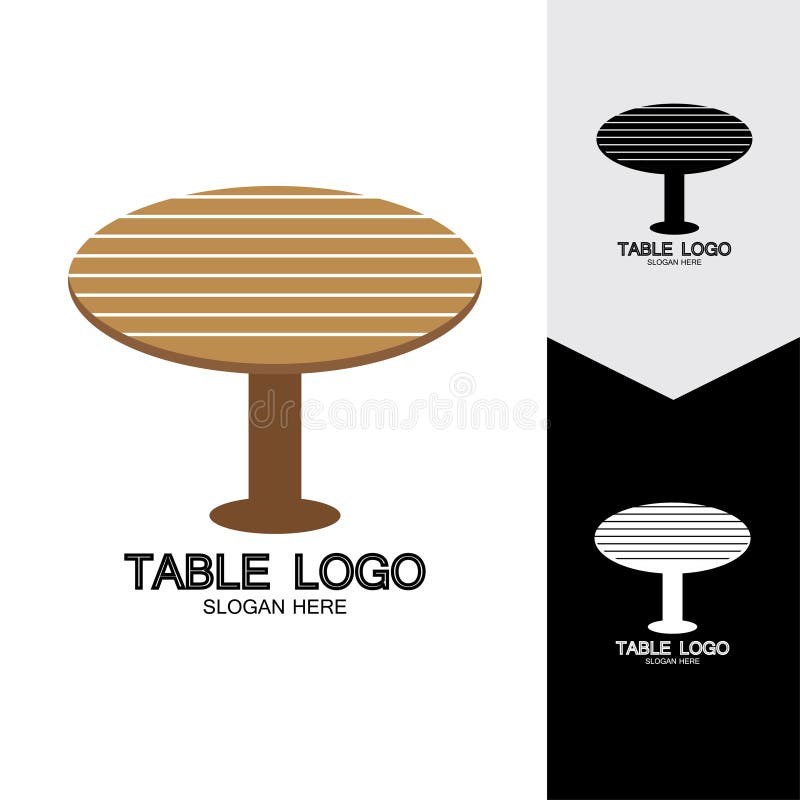 Table Vector Logo Icon Object Background Illustration Stock Vector ...