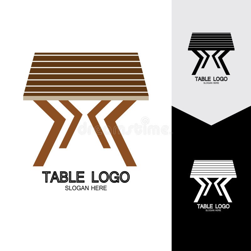 Table Vector Logo Icon Object Background Illustration Stock Vector ...