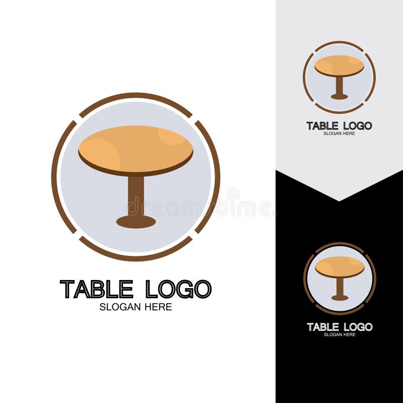 Table Vector Logo Icon Object Background Illustration Stock Vector ...