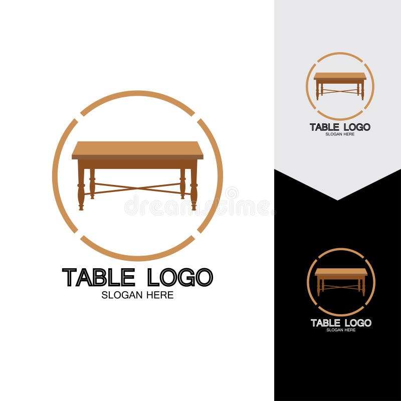 Table Vector Logo Icon Object Background Illustration Stock Vector ...