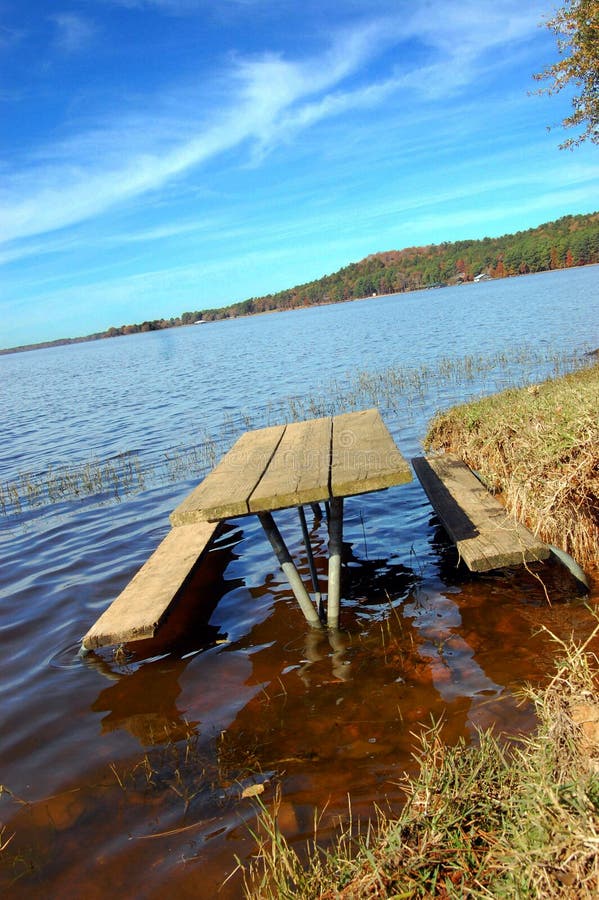 Table in Water stock photo. Image of blue, water, flooded - 13279632